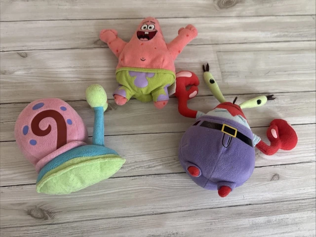 TY BEANIE SPONGEBOB SquarePants Patrick Star Mr Krabs Gary The Snail Bundle £10.99 - PicClick UK