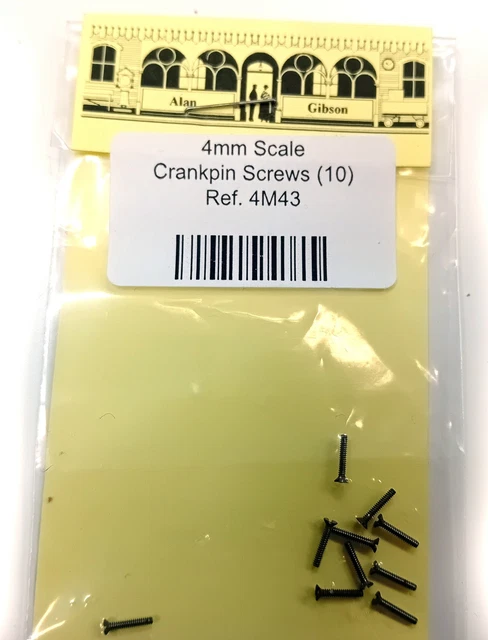 ALAN GIBSON 4MM Scale M1 Crankpin Screws Pack of 10 Ref: 4M43 £4.50 ...