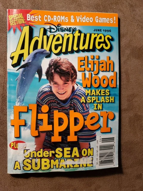 DISNEY ADVENTURES JUNE 1996 Elijah Wood Flipper Magazine Digest $6.25 ...