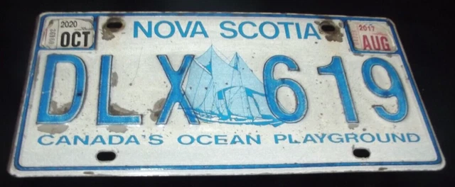 2017 NOVA SCOTIA Bluenose License Plate Dlx 619 $6.95 - PicClick CA
