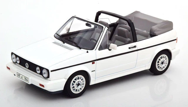 + VOLKSWAGEN VW Golf 1 Cabrio Modellauto von NOREV 1:18 weiss NEU ...