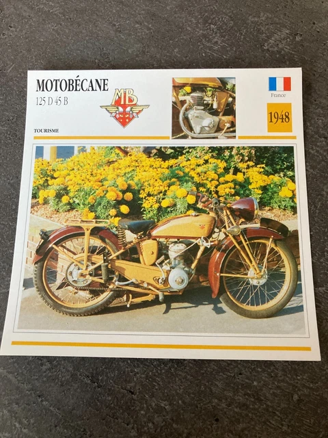 CARTE FICHE MOTO collection ATLAS MOTOBECANE 125 D 45 B EUR 2,50 ...