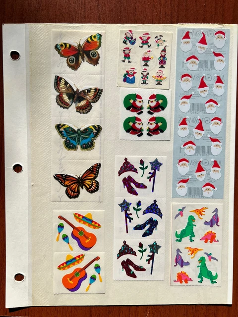 STICKER ALBUM SHEETS Vintage 80’s And 90’s Sandylion, Mrs. Grossman’s ...