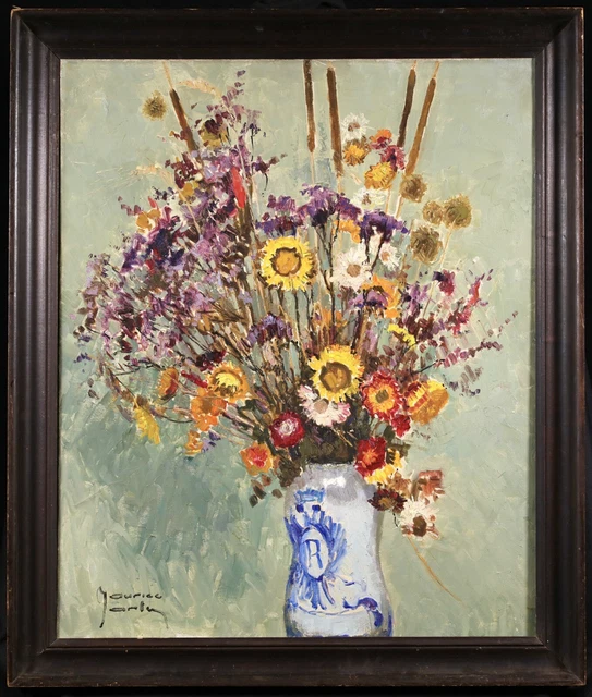MAURICE MARTIN (1894-1978) Grande Olio Francese Firmato Su Tela - Fiori ...