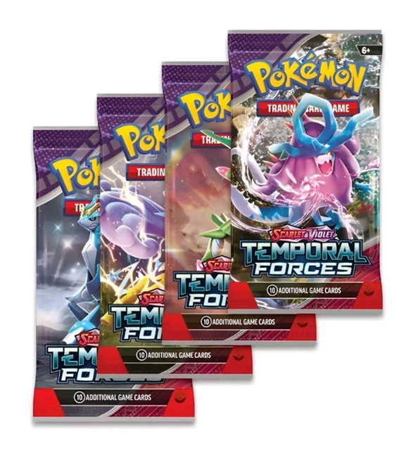 POKÉMON TCG SCARLET And Violet Temporal Forces Full Art Set Of Packs ...