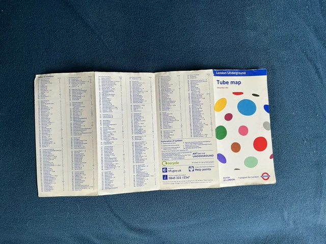 LONDON UNDERGROUND TUBE Map - December 2011. Used condition £1.16 ...