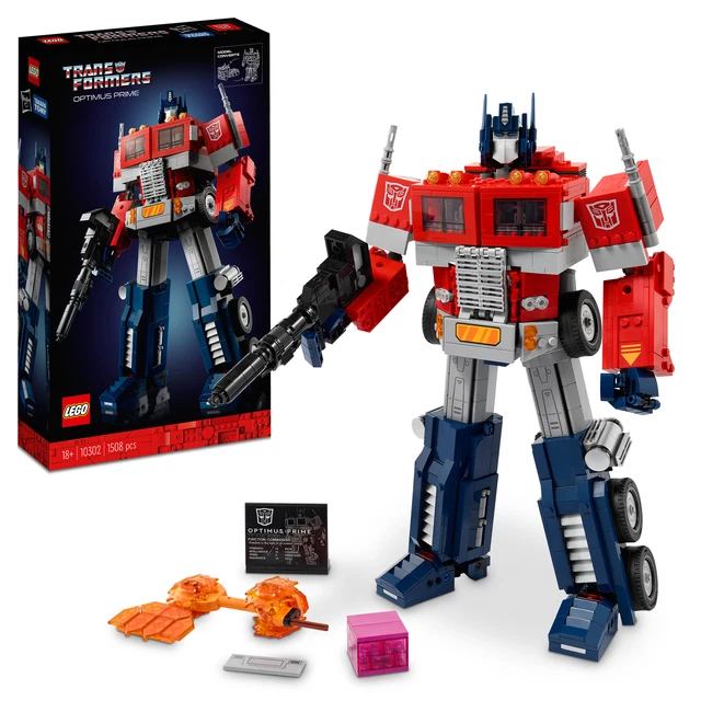LEGO ICONS OPTIMUS Prime Transformers Robot Model Set 10302 £94.95 ...