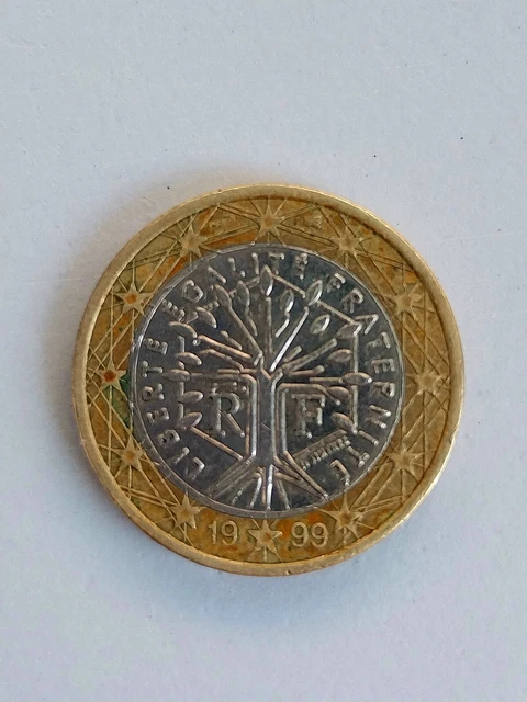 PIÈCE 1 EURO France 1999 arbre de vie Rare/ Poste suivi/ EUR 20,00 ...