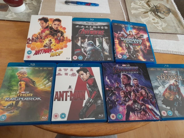 MARVEL MCU BLU-RAY Bundle x7 Avengers, Thor, Guardian Of Galaxy 2, Doc ...