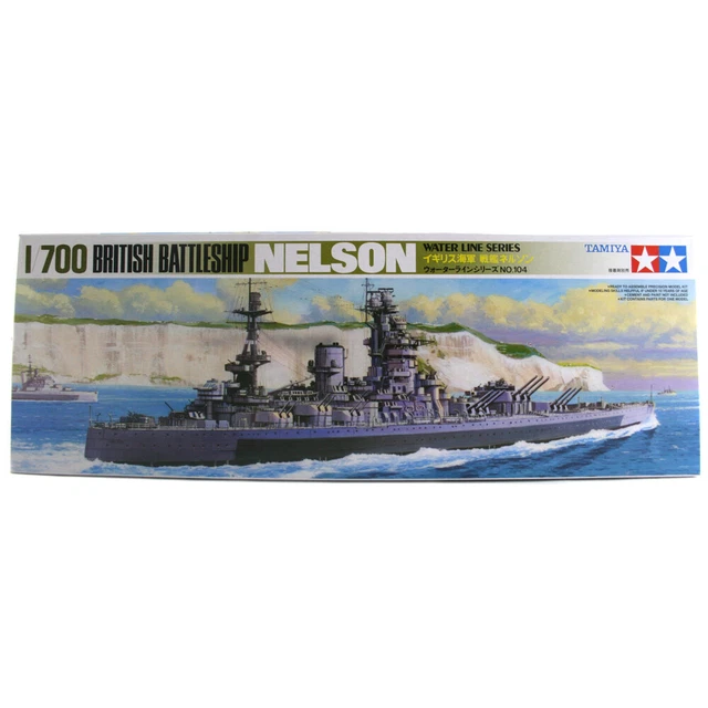 TAMIYA 77504 BRITISH Battleship Nelson Model Kit Scale 1:700 Water Line ...