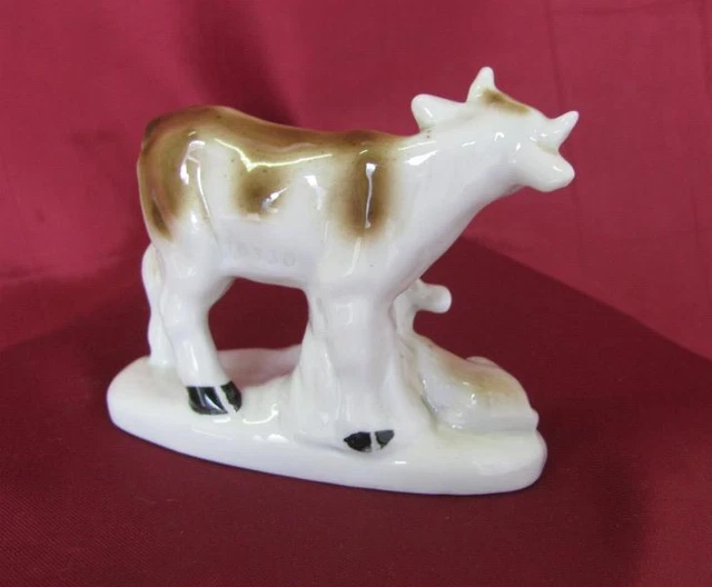 ANTIQUE GERMAN FINE Porcelain Animal Cow & Calf Figure Figurine £52.00 ...