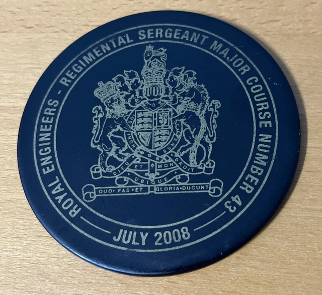 ROYAL ENGINEERS - REGIMENTAL SERGEANT MAJOR COURSE NO 43 Slate Coaster ...