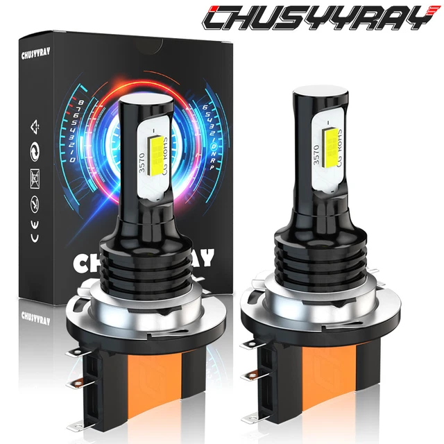 2X H15 LED Bulb White 12-24V 6000K 100W Car Fog Daytime Running Light ...