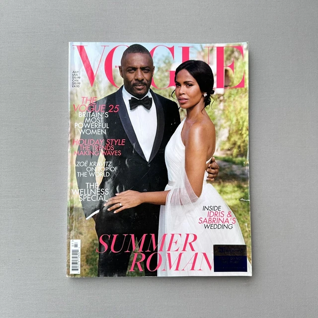 BRITISH VOGUE MAGAZINE July 2019 Idris Sabrina Elba UK English Great ...
