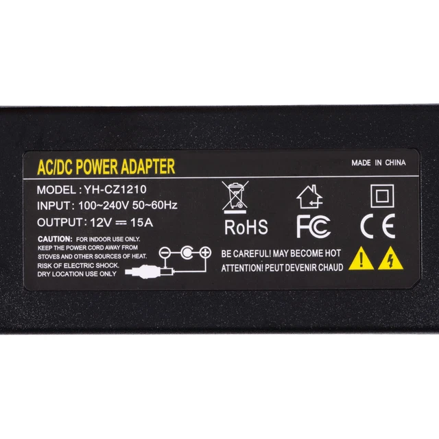 AC/DC POWER ADAPTER 12V-15A Stromrichter EUR 28,80 - PicClick DE