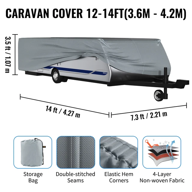 VEVOR POP UP Folding Camper Cover RV Tent Storage Cover for 12-14ft ...