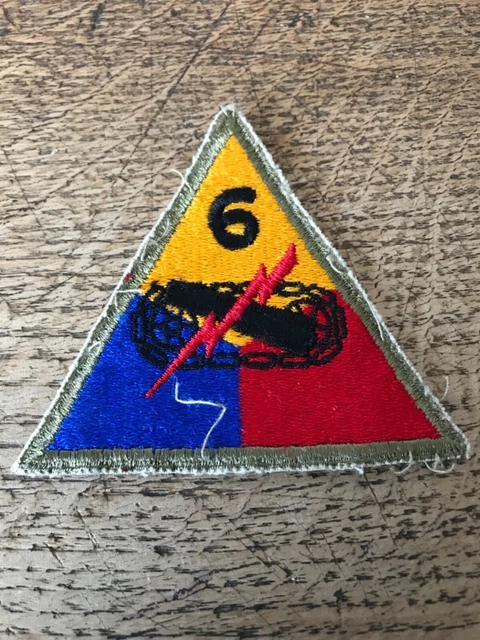 ORIGINAL WW2 US 6th Armored Division SSI badge £15.00 - PicClick UK