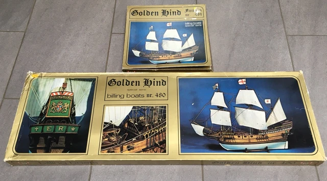 BILLING BOATS GOLDEN Hind Nr 480 and 481 Accessories Wooden Model Kit £ ...