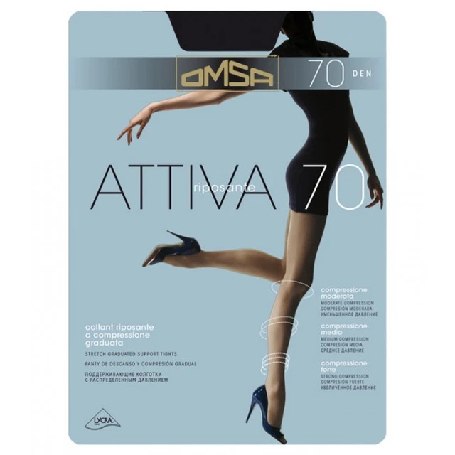 COLLANT OMSA ATTIVA 70 Denari Riposante A Compressione Graduata £3.19 - PicClick UK