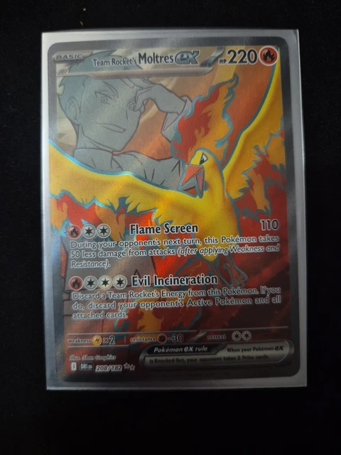 TEAM ROCKETS MOLTRES EX 208/182 Destined Rivals £8.60 - PicClick UK