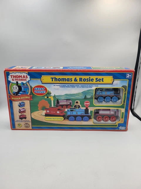 THOMAS & ROSIE Wooden Train Set Thomas The Tank Engine Vintage Boxed ...