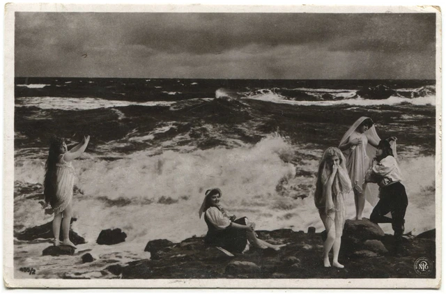 ARTE, DONNE IN Riva Al Mare, Oranotypie, Ed. Npg Steglitz 1904 EUR 15 ...