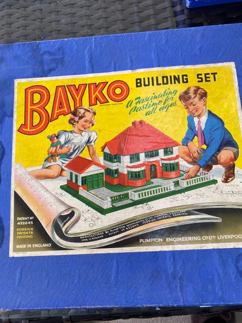 VINTAGE BAYKO BUILDING Construction Set 1950s 60s, Boxed With ...