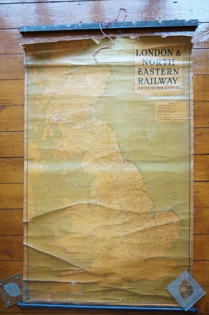 LNER RAILWAY MAP Linen Backed for Display in Train Station Ref 3 £39.99 ...