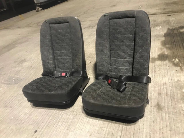 LAND ROVER DEFENDER 90 110 130 rear back folding seats pair two side ...