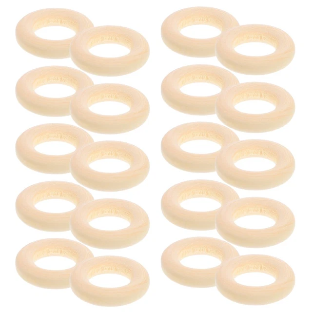 50 PCS WOODEN Unfinished Circular For Jewelry And Craft Making $20.01 ...
