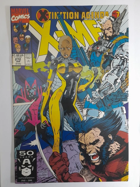 X-MEN UNCANNY 272 NM 1991.New Mutants and X-Factor App.Jim Lee cover ...