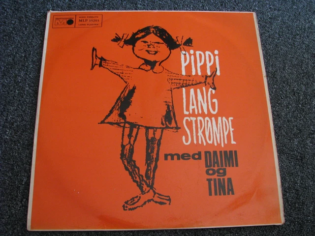 PIPPI LANGSTRUMPF-PIPPI LANG Strompe LP-med Daimi og Tina-1967 Denmark ...