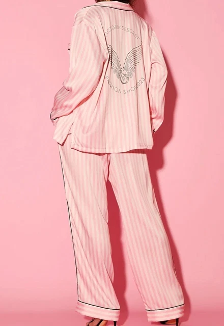 VICTORIA’S SECRET FASHION Show 2025 Rhinestone Angel Wings Pajama Satin ...