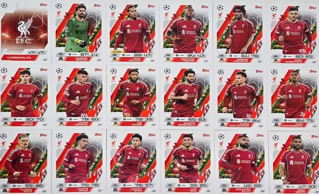 TOPPS MATCH ATTAX 2025 2026 all 18 FESTIVE cards FC Liverpool EUR 7,00 ...