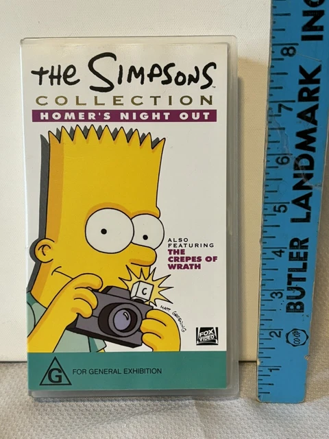THE SIMPSONS COLLECTION Homer's Night Out PAL VHS Video Tape Australian ...