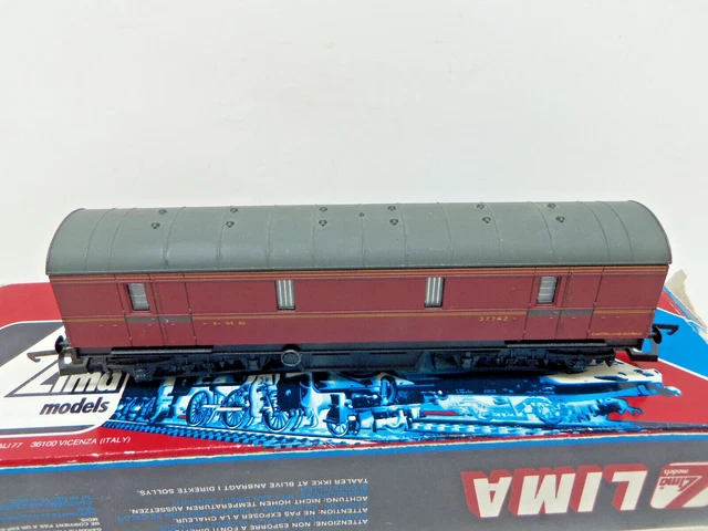 LIMA 305358 LMS MAROON GUV BOGIE PARCELS COACH 37762 - V.G. Condition ...