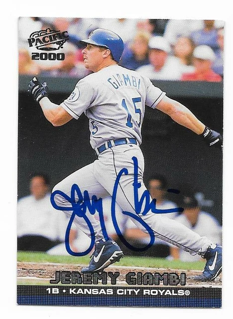 JEREMY GIAMBI 2000 Autographié Pacifique Signé # 206 Kansas City Royals ...