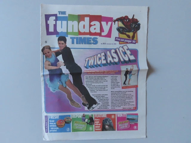 UK THE FUNDAY Times No.853 January 2006, Nickelodeon Spongebob Comic £ ...