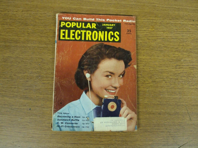 POPULAR ELECTRONICS MAGAZINE January 1957 Hi-Fi Crossovers S.w ...