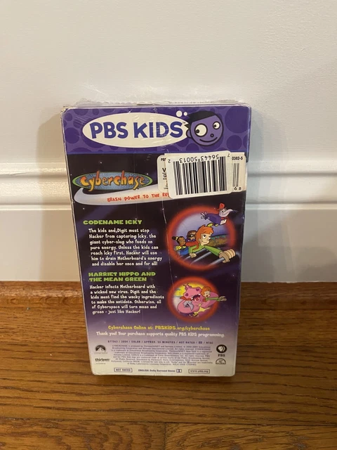 PBS KIDS CYBERCHASE VHS Codename Icky & Harriet the Hippo SEALED Rare ...