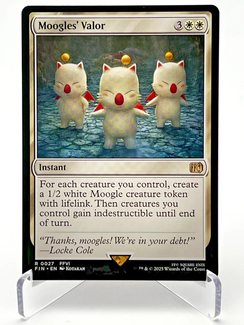 MAGIC THE GATHERING Final Fantasy Moogle's Valor Rare 0027 $3.50 ...