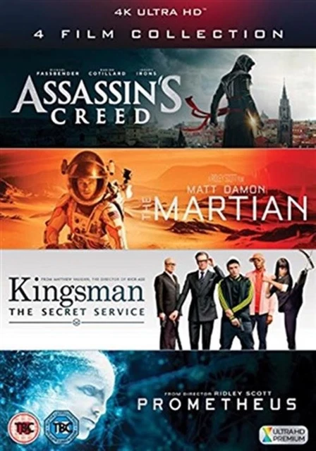 ASSASSINS CREED THE Martian Kingsman & Prometheus 4K UHD - 4 Disc Blu ...