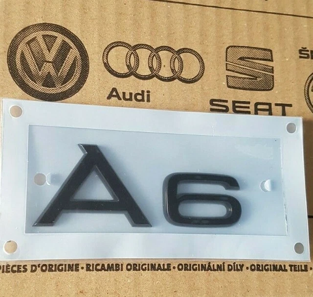 ORIGINAL AUDI A6 Logo Schriftzug schwarz Emblem Aufkleber hinten ...