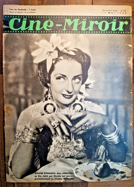 1940 FRANCE, REVUE D'Avant-Guerre Cine-Miroir Dans Viviane Romance-Rif ...