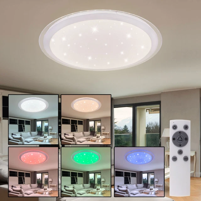 LUMINAIRE DE SALON Plafonnier Commande Vocale Changement Dimmable Tdc ...