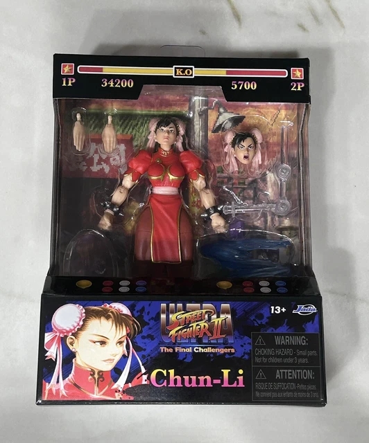 FIGURINE ARTICULÉE EXCLUSIVE 2024 Street Fighter II Red Chun Li Jada Toys 6 pouces à la main EUR ...