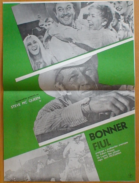 MOVIE POSTER=JUNIOR BONNER(2)(COWBOY, vaci)=Steve McQueen, Ida Lupino ...