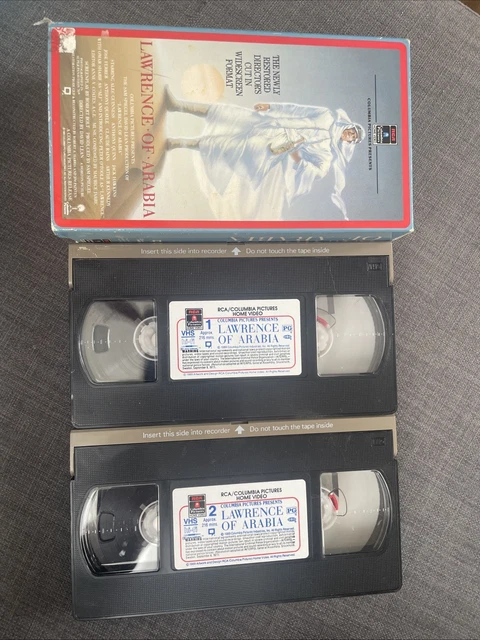 LAWRENCE OF ARABIA VHS 1962, 1989 Box Set Restored Director's Cut ...
