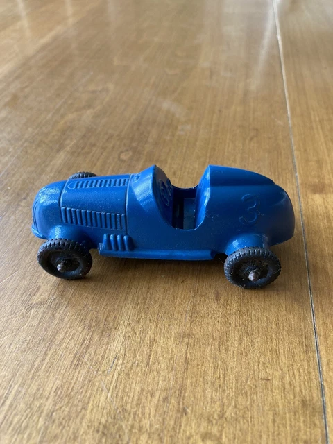 VINTAGE 1940S TOOTSIE Toy Race Car Blue Number 3, Made in USA $14.95 ...