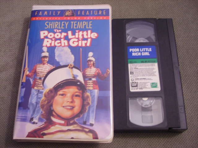 RARE OOP POOR Little Rich Girl VHS vidéo SHIRLEY TEMPLE 1936 Magicien d ...
